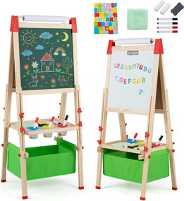 Costway Výškově nastavitelná kreslící tabule pro děti, oboustranný stojan