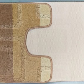Koupelnové koberečky s protiskluzovou úpravou v krémové barvě 50 cm x 80 cm + 40 cm x 50 cm