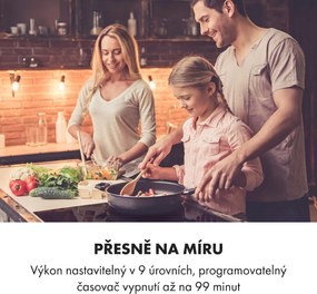 Klarstein Delicatessa 3 Flex, indukční varná deska, 6600 W, 3 zóny, sklokeramika, černá
