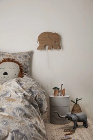 ferm LIVING Proutěný košík s víkem Pear, přírodní barva, proutí