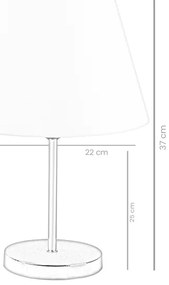 Stolní lampa AYD 1xE27/60W/230V bílá/zlatá