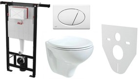 Alcaplast AM102/1120 Jádromodul komplet do bytových jader se závěsným WC Creavit STANDARD TP320 + bidet 2v1 new