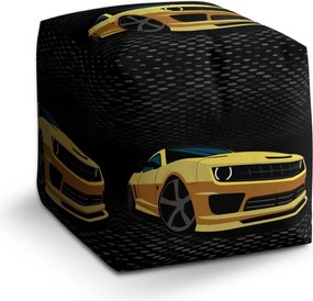 Sablio Taburet Cube Chevrolet Camaro Puntíky - 50x50x50 cm