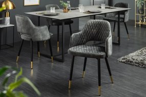 Designová židle Laney šedozelený samet
