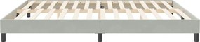 Postel Box Spring bez matrace světle šedá 200x220 cm samet 3315891