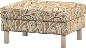 Potah na podnožku IKEA Karlstad barva béžová látka pletený vzor, vzorované