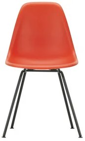 Eames Plastic Chair RE DSX černě lakovaná červená Vitra