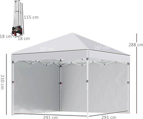 HOMCOM Pytel na písek pro zahradní pavilon z oceli v bílé barvě, stabilní ochrana proti větru a povětrnostním vlivům