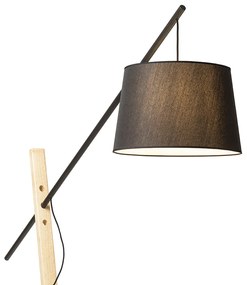 RENDL R13653 DANTE stojanová lampa, ke čtení černá dřevo