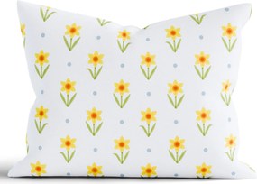 MK Lůžkoviny Bavlněný povlak na polštář Renforcé 50 x 70 cm - Narcis bíložluté