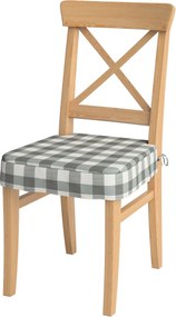 Sedák na židli IKEA Ingolf barva šedá látka vzorované