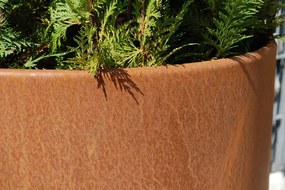 Květináč NEW RONDO, corten, Ø 60 cm, hnědý