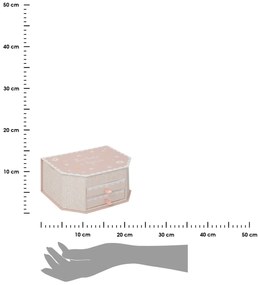 Šperkovnice Lana, 21,5x16,5x10 cm, růžová