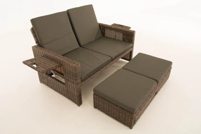 Pohovka Ancona Anthrazit 5mm – hnědá-meliert