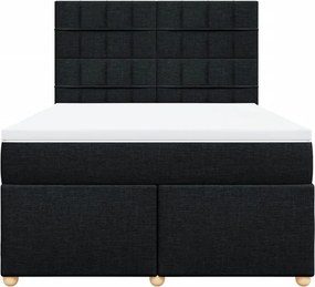 Box spring postel s matrací černá 140 x 190 cm textil 3293577