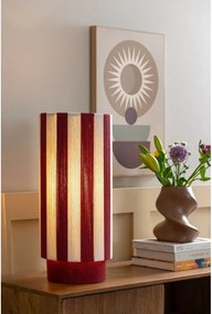 Červená/bílá provazová stolní lampa (výška 58 cm) Vienna Stripes – Leitmotiv