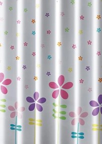 Aqualine Aqualine, Sprchový závěs 180x180cm, polyester, květovaný barevný, ZV025