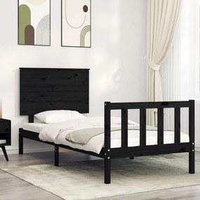 vidaXL Rám postele s čelem 100 x 200 cm masivní dřevo [3193394] Barva: Přírodní
