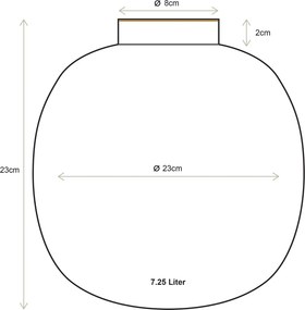 Pip Studio kovová váza 23cm, šedo hnědá (Střední kovová váza Metal Khaki 23cm se smaltovaným povrchem)