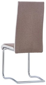 Petromila Konzolové jídelní židle 2 ks hnědé textil