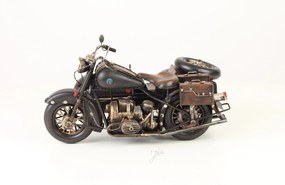 Plechový model - Motocykl se postranním vozíkem