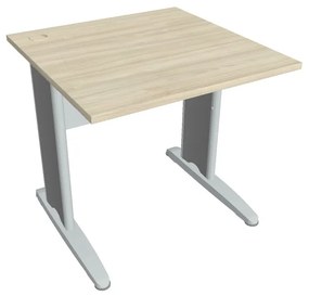 Stůl pracovní rovný 80 cm - Hobis Cross CS 800 Dekor stolové desky: akát, Dekor lamino podnože: šedá, Barva nohou: Stříbrná