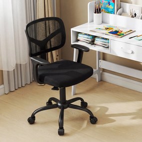 Costway Ergonomická dětská psací židle s nastavitelnou výškou a – černý