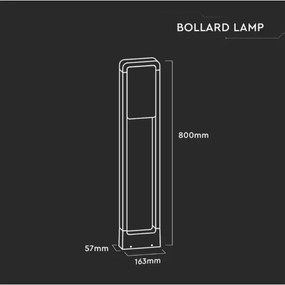 LED Venkovní lampa SAMSUNG CHIP LED/10W/230V 3000K IP65 černá