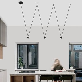 Moderní lustr Nocci 32 černé