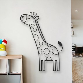 Žirafa - kovový obraz na zeď Velikost: 150cm, Barva: Black
