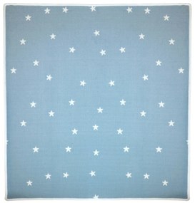 Vopi koberce Kusový dětský koberec Hvězdičky modré čtverec - 150x150 cm