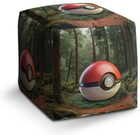 Sablio Taburet Cube Pokemon ball Les: 40x40x40 cm