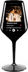 Personalizovaná nerozbitná sklenice s motivem přehrávače