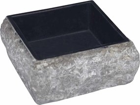Umyvadlo černé 30 x 30 x 13 cm mramor 149175