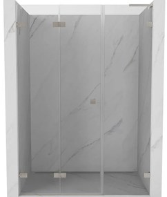 Mexen Lunar-F L sklopné sprchové dveře levé 110 cm, transparentní, kartáčovaný nikl - 836SL-110-050-97-00-L