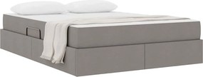 Postel s úložným prostorem a matrací Taupe 140 x 200 cm 3399667