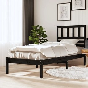Rám postele černý 90 x 190 cm Single masivní borovice,  3100992