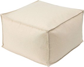 Zahradní puf barva béžová látka venkovní, pletený vzor