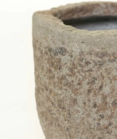 Kulatý květináč LONDA, vláknocement, 35x29 cm, šedý