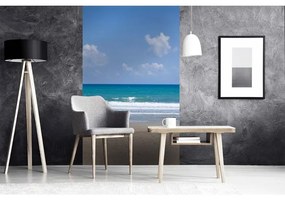 DIMEX | Vliesová fototapeta na zeď Pláž MS-2-0210  | 150 x 250 cm | bílá, modrá, béžová