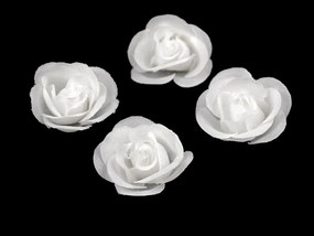 Umělý květ růže Ø3 cm 10 kusů - 1 bílá