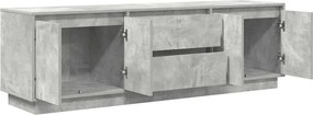 TV skříňka s LED osvětlením betonově šedá 160,5x41x50 cm 3328429