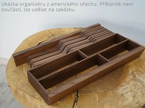 Dřevěný Organizér na Nože Materiál + díly: Americký ořech 6 dílný