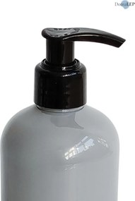 Dávkovač na mýdlo 300 ml šedý s černou pumpičkou BELA