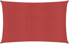 Plachta proti slunci 160 g/m² červená 2,5 x 4,5 m HDPE 311620