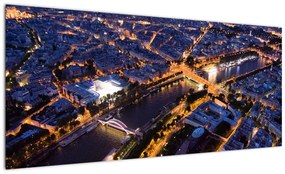 Obraz večerního města (100x40cm)
