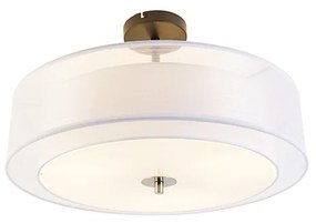 Moderní stropní svítidlo bílé 50 cm 3-světlo - Drum Duo