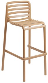 OnaDnes -20% Nardi Světle hnědá plastová zahradní barová židle Doga 75 cm