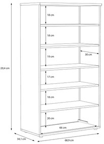 Botník ETON dub sonoma/bílá