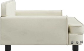 Pelíšek pro psy krémový 90 x 53 x 30 cm samet 171874